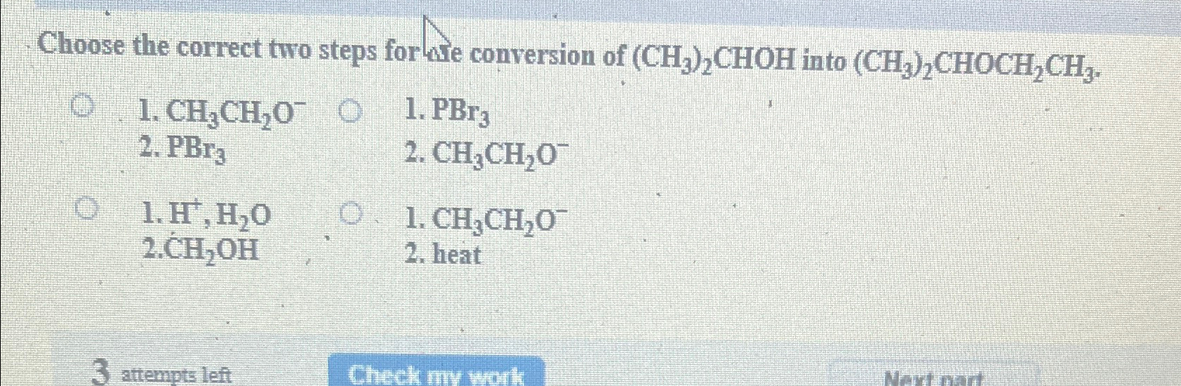 Choose the correct two steps for are conversion of | Chegg.com