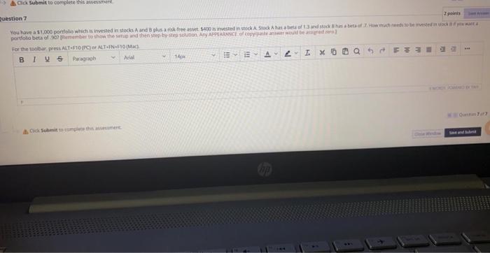 Solved Od submit to complete this awe Question 7 points You | Chegg.com