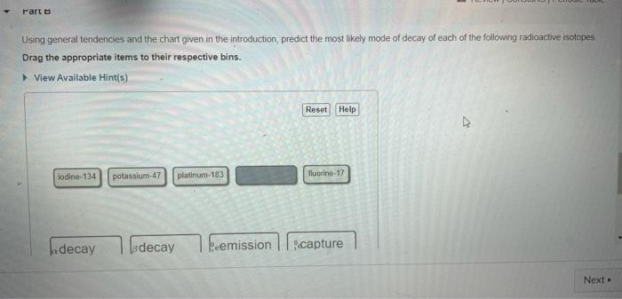 Solved Part Using general tendencies and the chart given in | Chegg.com