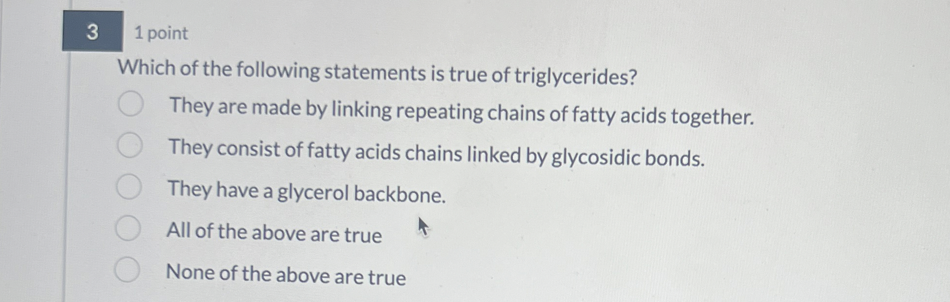 Solved 31 ﻿pointWhich of the following statements is true of | Chegg.com