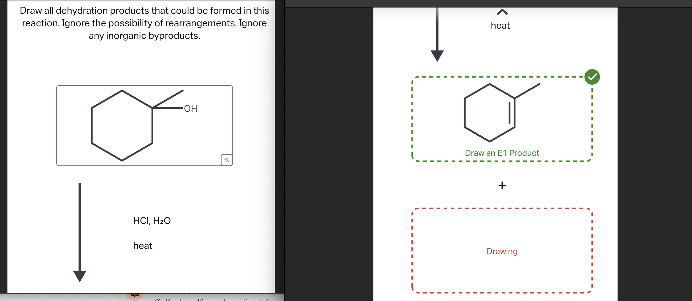 Solved Draw all dehydration products that could be formed in | Chegg.com
