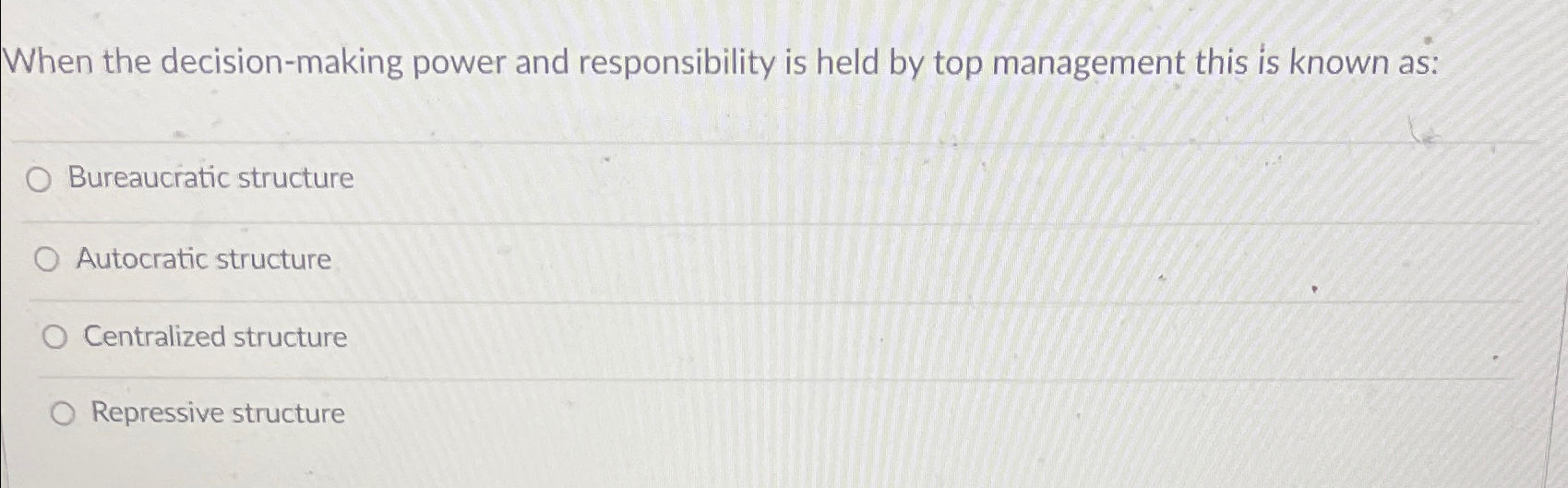 Solved When the decision-making power and responsibility is | Chegg.com