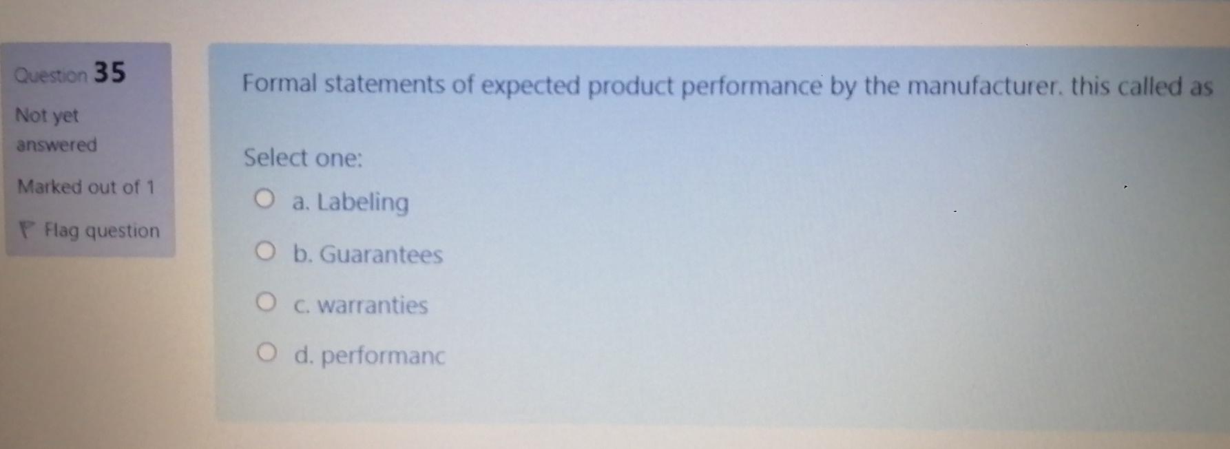 Solved Question 35 Formal statements of expected product | Chegg.com