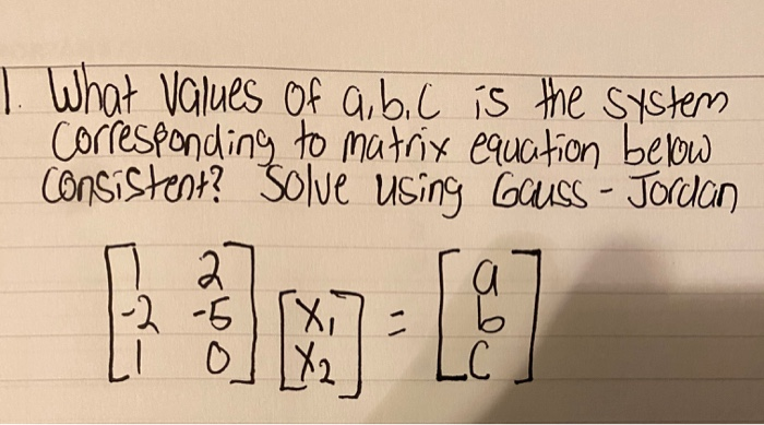 Solved 1. What values of abil is the system Corresponding to | Chegg.com