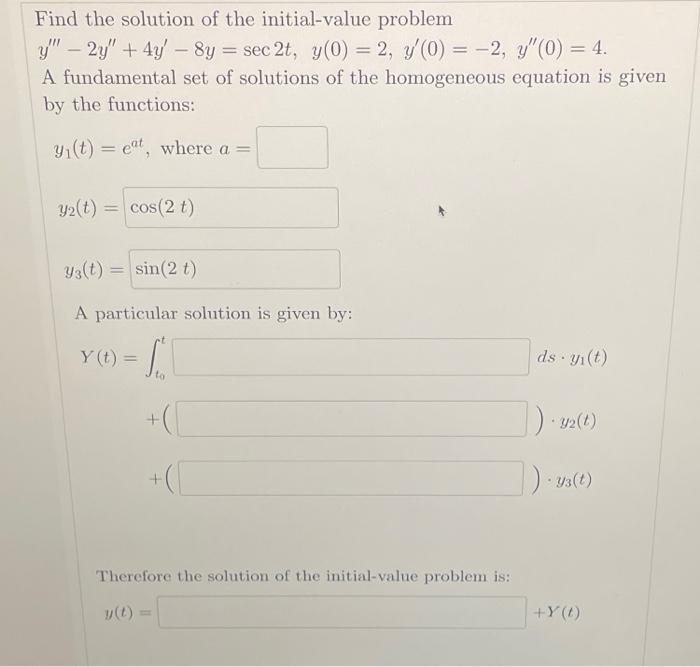 Solved Find the solution of the initial-value problem | Chegg.com