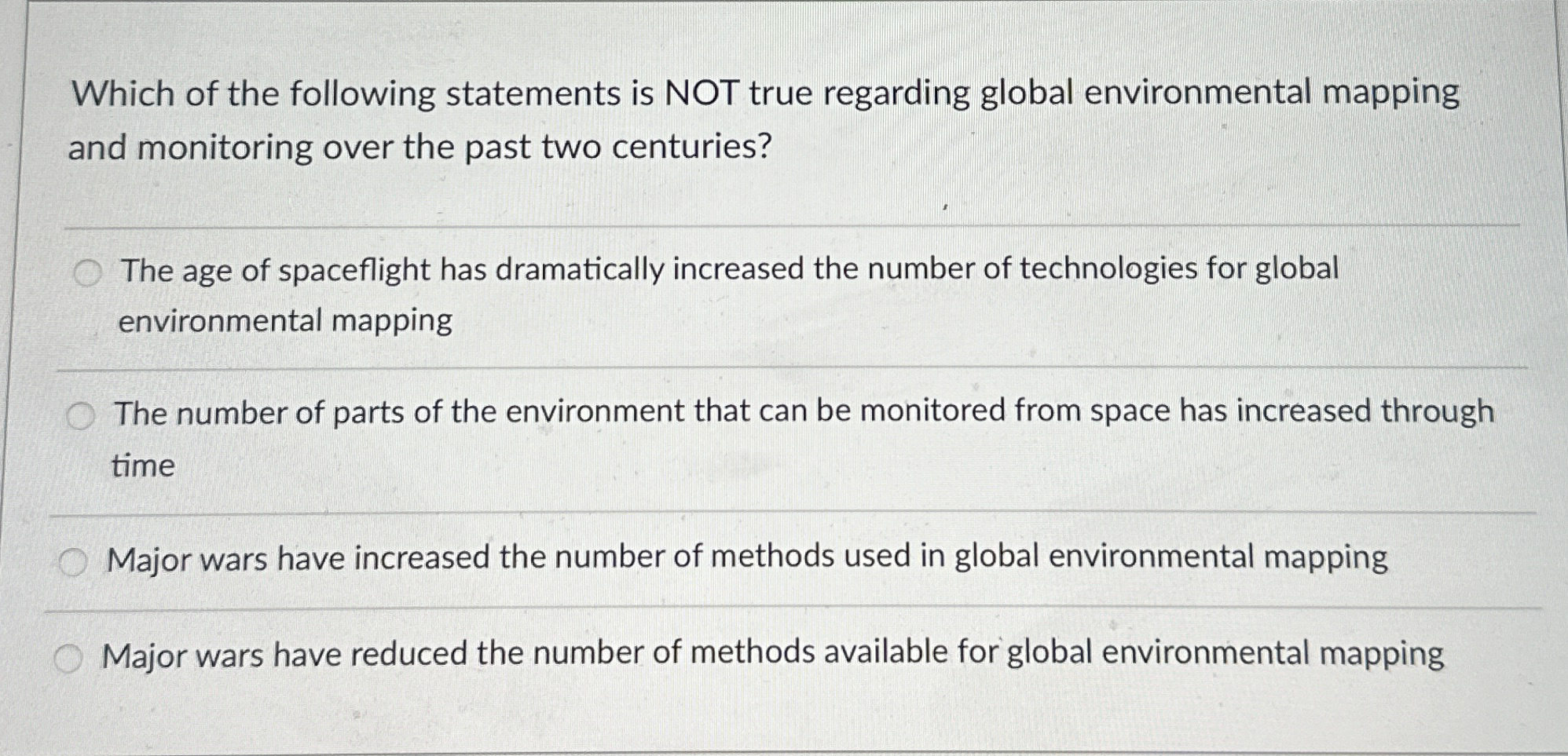 Solved Which of the following statements is NOT true | Chegg.com