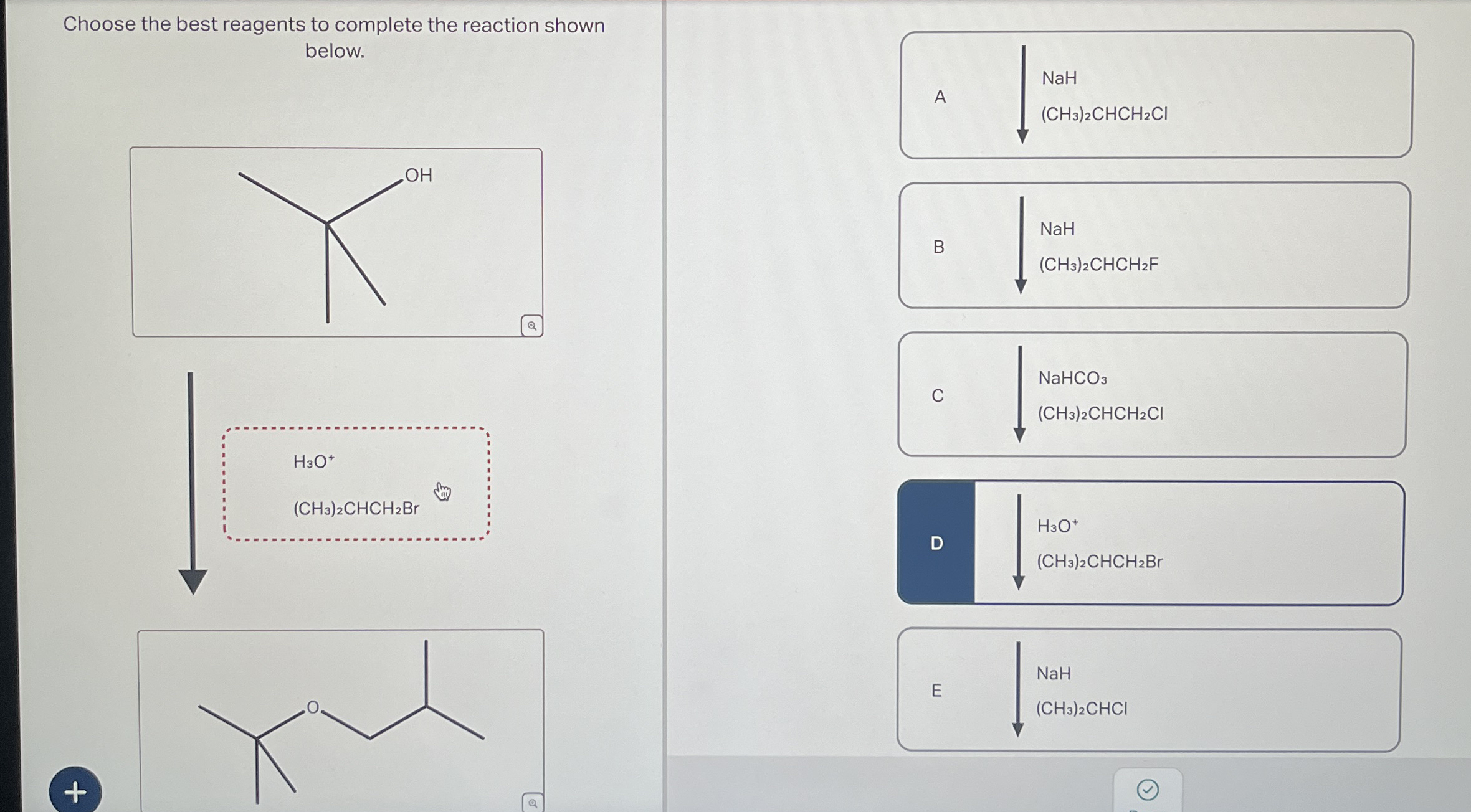 Solved Choose the best reagents to complete the reaction | Chegg.com