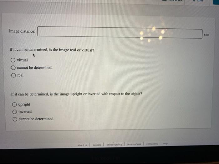 Solved Determine the image distance d, for an object d. = | Chegg.com
