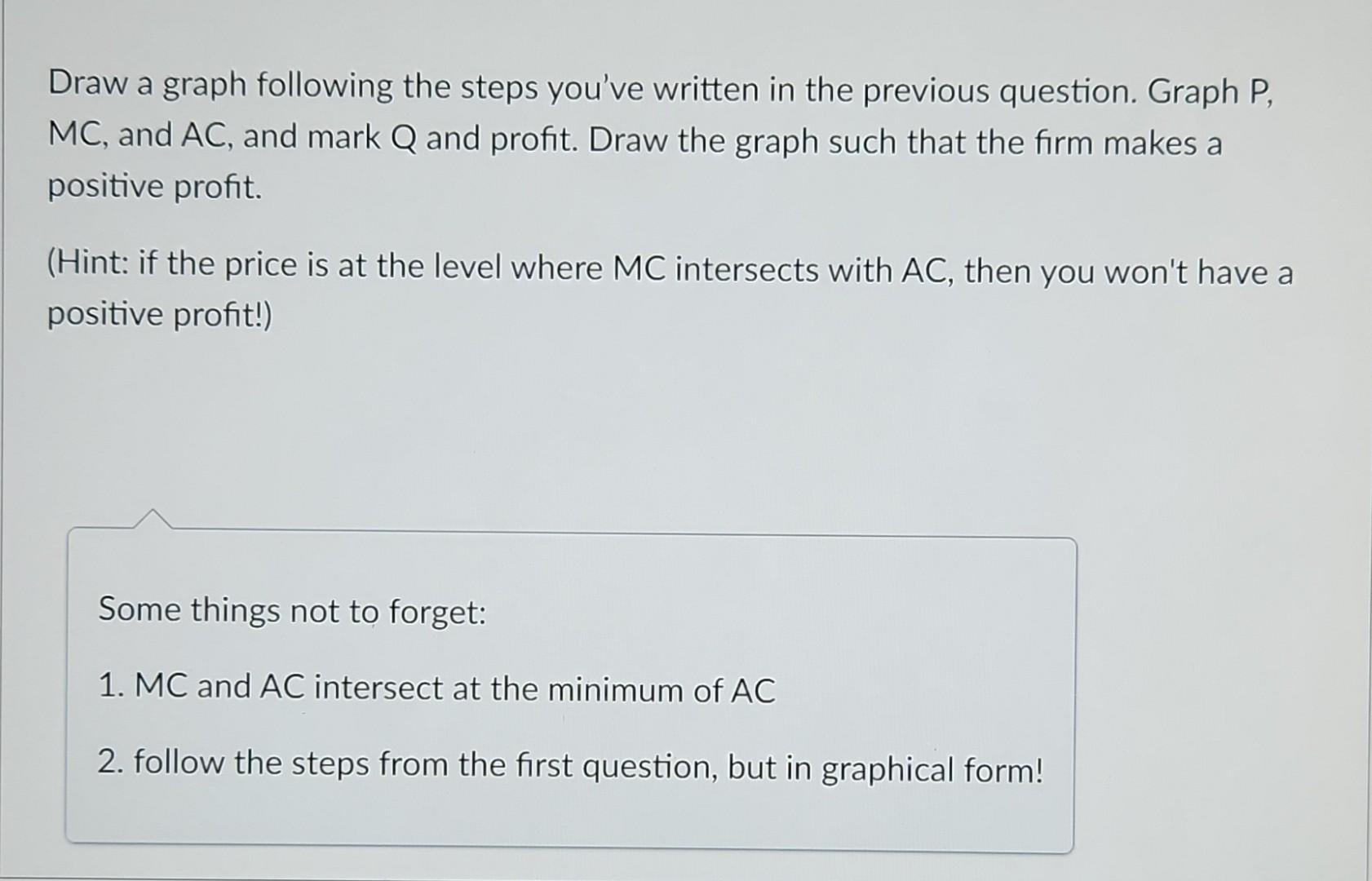 Solved Imagine you are given a TC function, a MC function, | Chegg.com