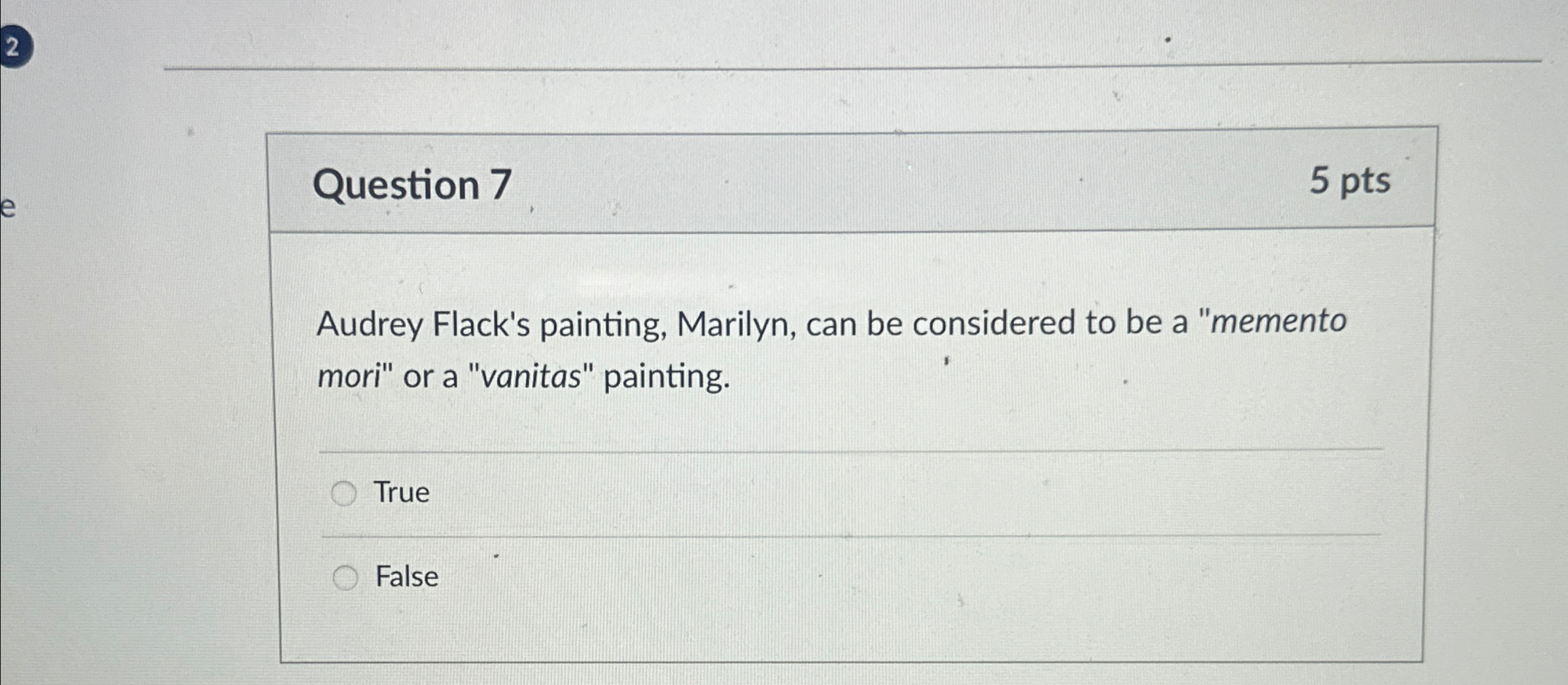 Solved 2Question 75 ﻿ptsAudrey Flack's painting, Marilyn, | Chegg.com