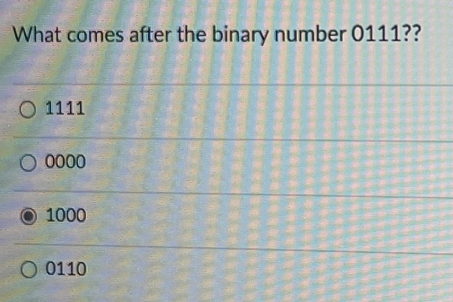 Solved What comes after the binary number | Chegg.com