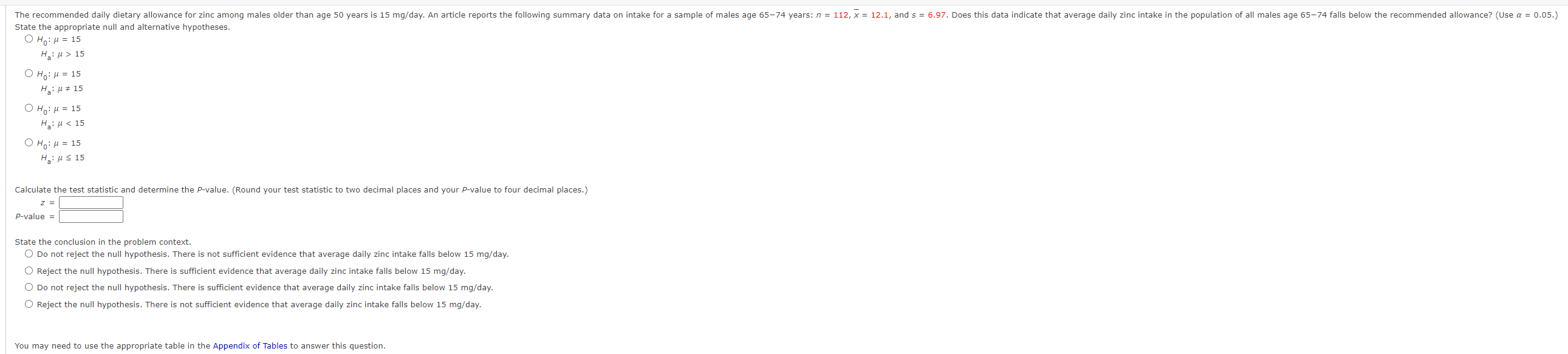 Solved State the appropriate null and alternative | Chegg.com