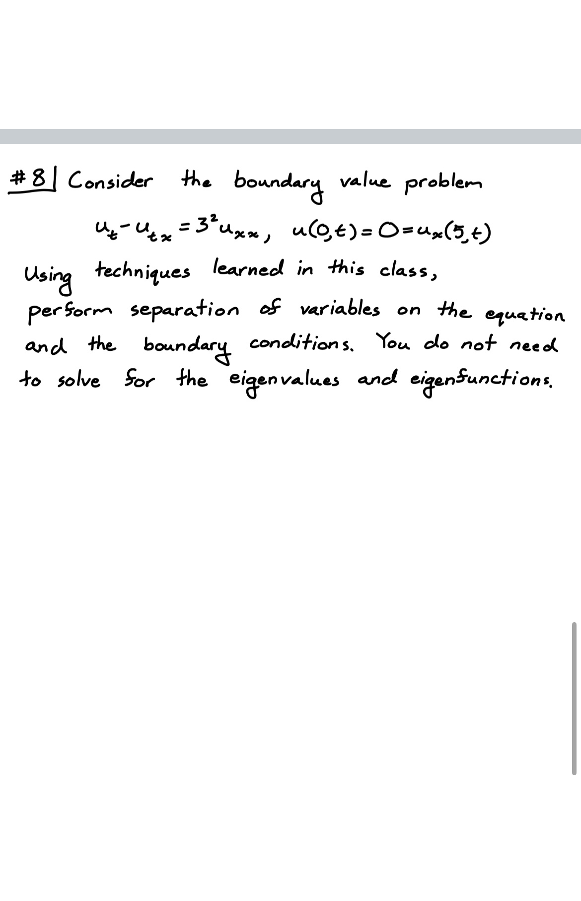 #8 ﻿Consider the boundary value | Chegg.com