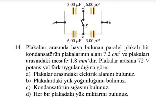14- Plakaları arasında hava bulunan paralel plakalı | Chegg.com