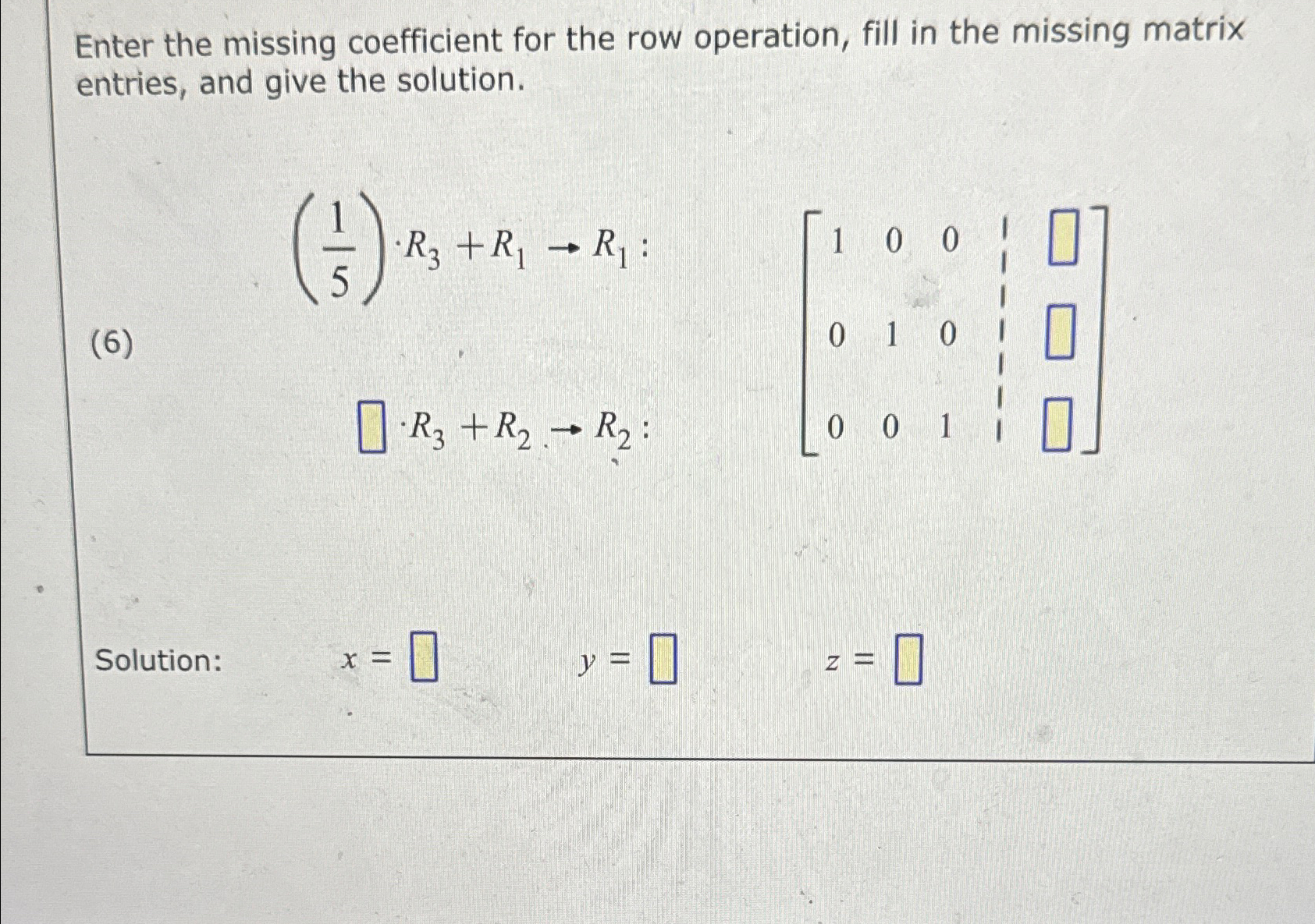 Consider the following system of linear | Chegg.com