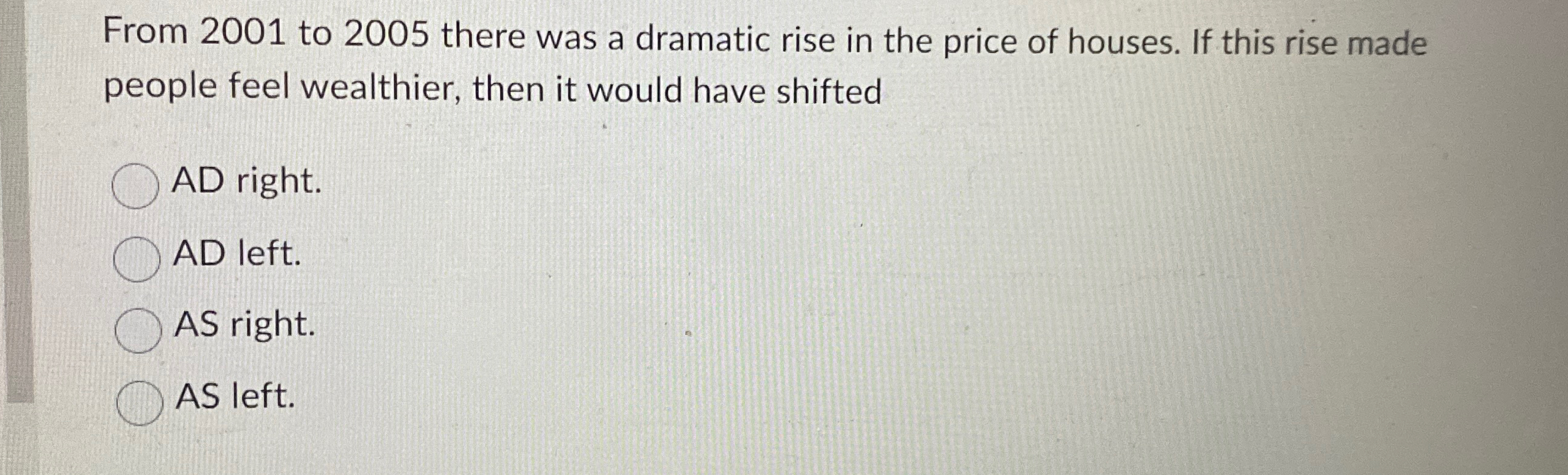 Solved From 2001 ﻿to 2005 ﻿there was a dramatic rise in the | Chegg.com