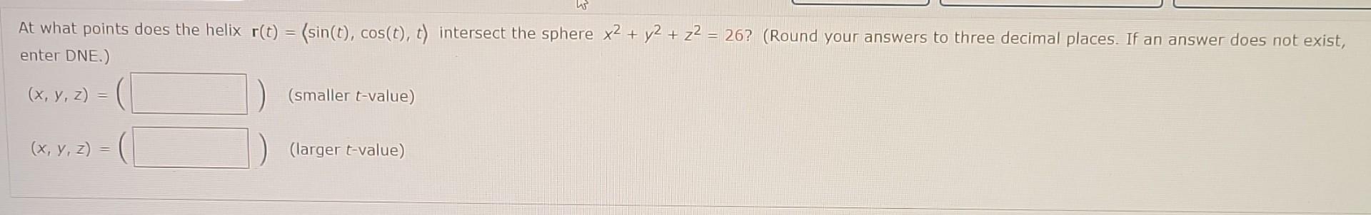 Solved At what points does the helix r(t)= sin(t),cos(t),t | Chegg.com