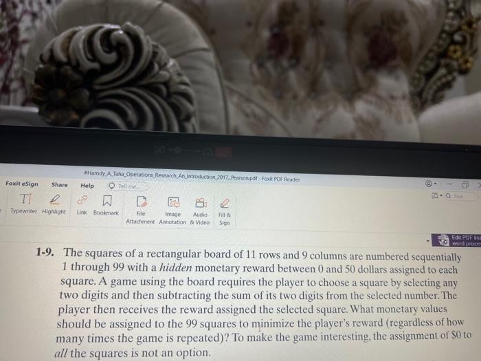 Solved 1-9. The squares of a rectangular board of 11 rows | Chegg.com