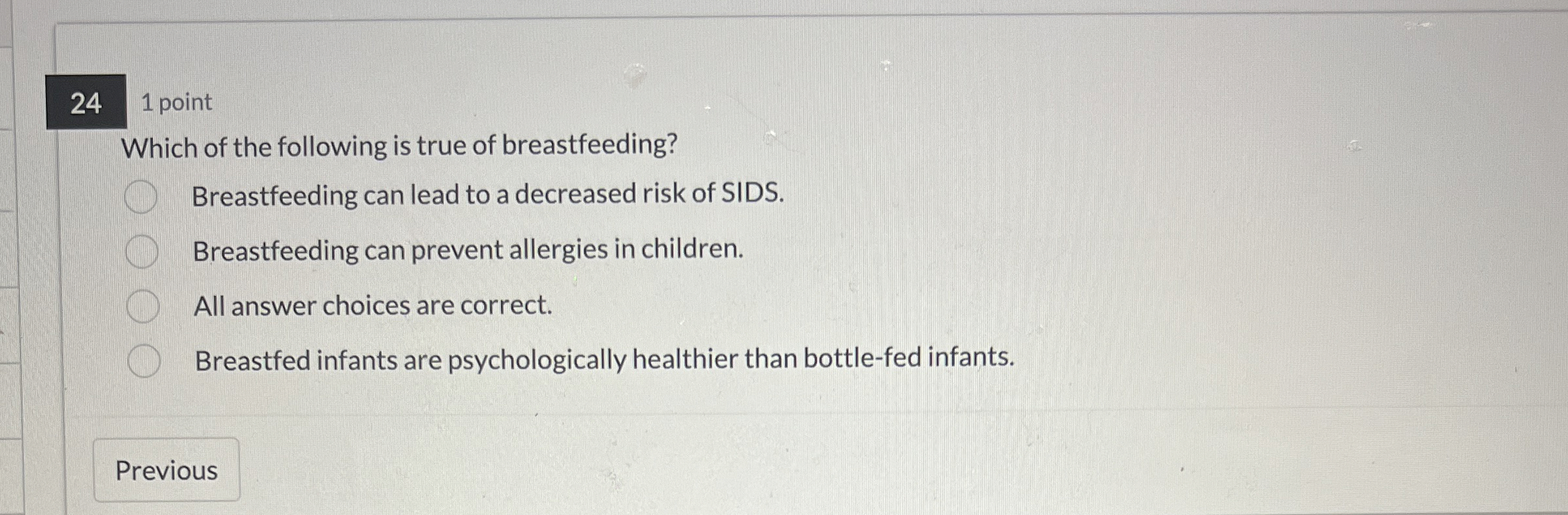Solved 1 ﻿pointWhich of the following is true of | Chegg.com