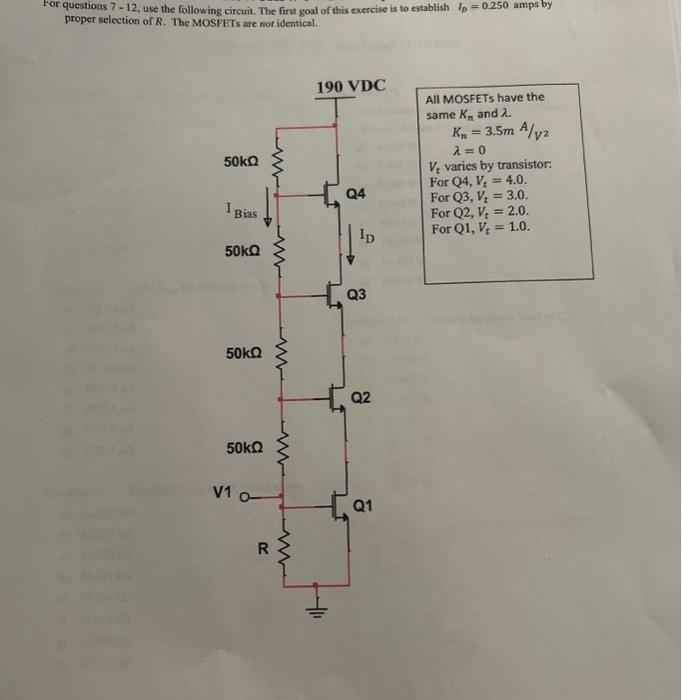 Solved For questions 7−12, use the following circuit. The | Chegg.com