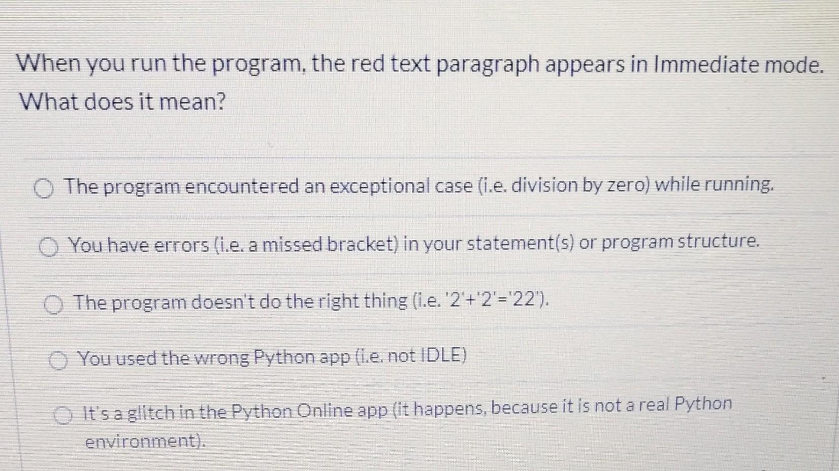 Solved When you run the program, the red text paragraph | Chegg.com