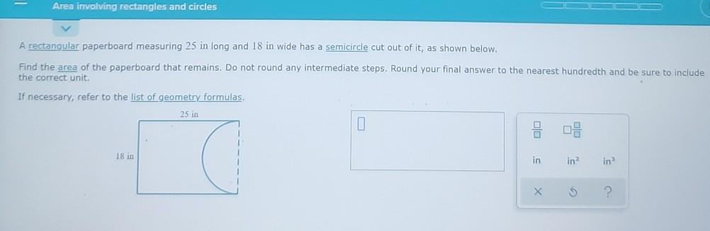 Solved Area involving rectangles and circles A rectangular | Chegg.com