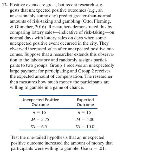 Solved 12. Positive events are great, but recent research | Chegg.com