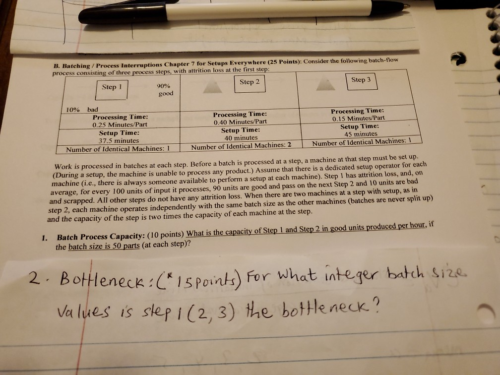 Solved B. Batching / Process Interruptions Chapter 7 for | Chegg.com