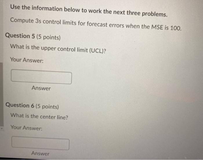 Solved Use the information below to work the next three | Chegg.com