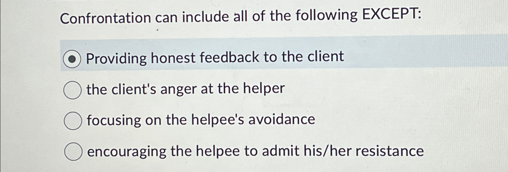 Solved Confrontation can include all of the following | Chegg.com