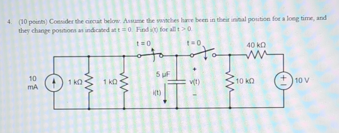 Solved (10 ﻿points) ﻿Consider the circuit below. Assume the | Chegg.com