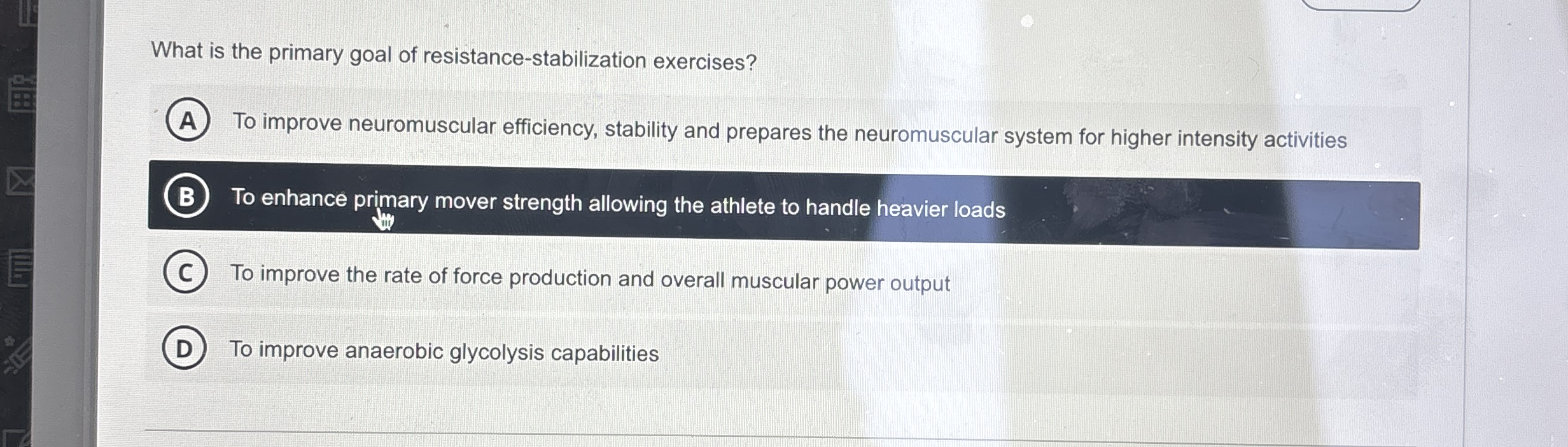 Solved What is the primary goal of resistance-stabilization | Chegg.com