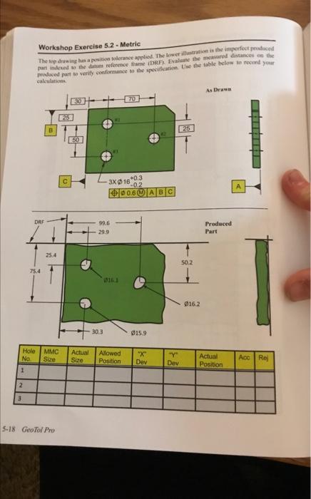 Class Exercise - Position Verification at MMC. Inch | Chegg.com