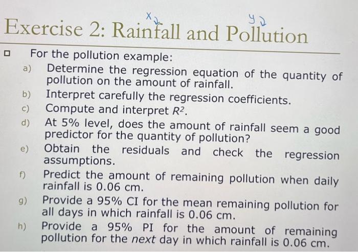 Solved For The Pollution Example A Determine The