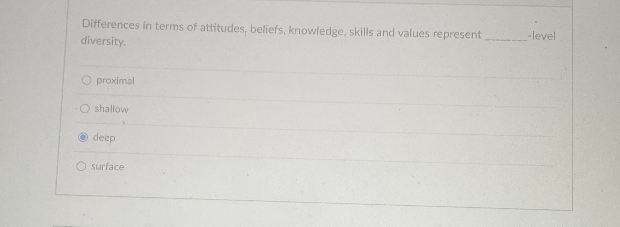 Solved Differences in terms of attitudes, beliefs, | Chegg.com