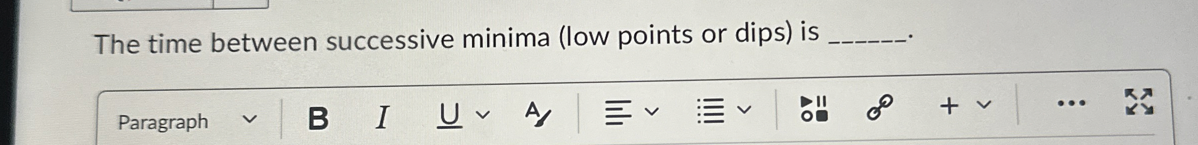 Solved The time between successive minima (low points or | Chegg.com