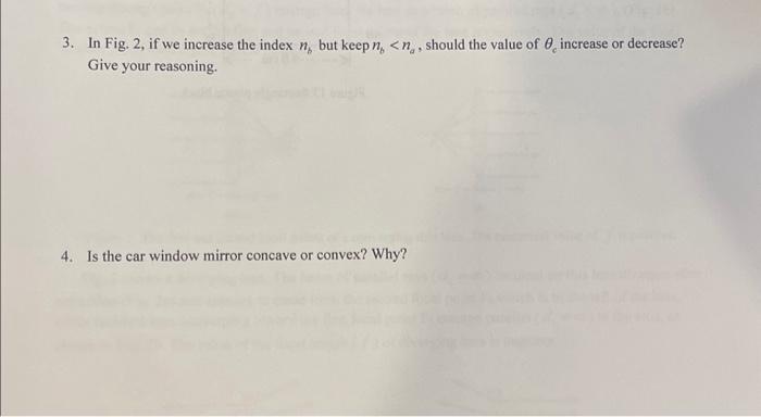 Solved 3. In Fig. 2, if we increase the index nb but keep nb | Chegg.com