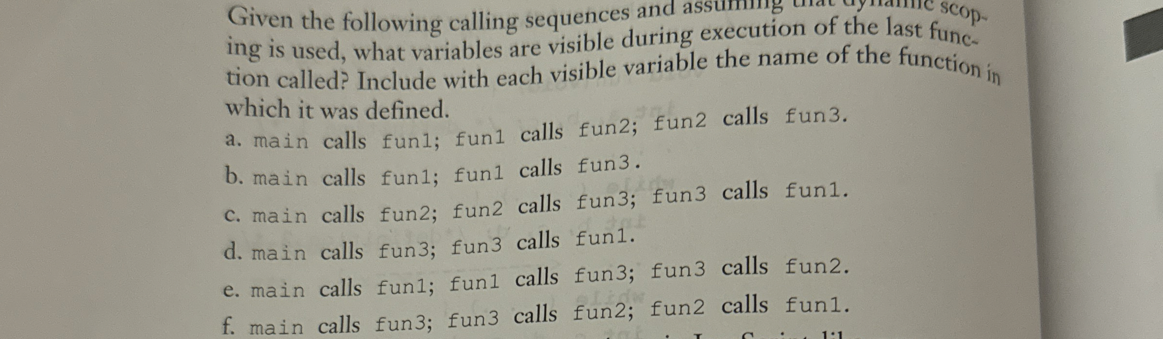 Solved Given the following calling sequences and assing is | Chegg.com