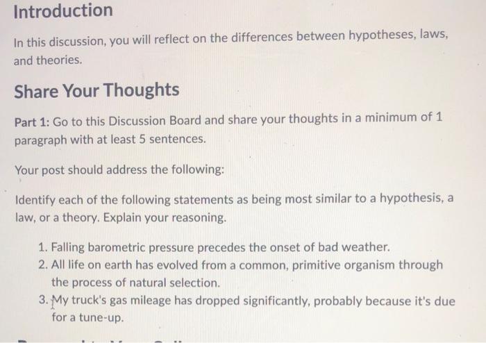 Solved Introduction In this discussion, you will reflect on | Chegg.com