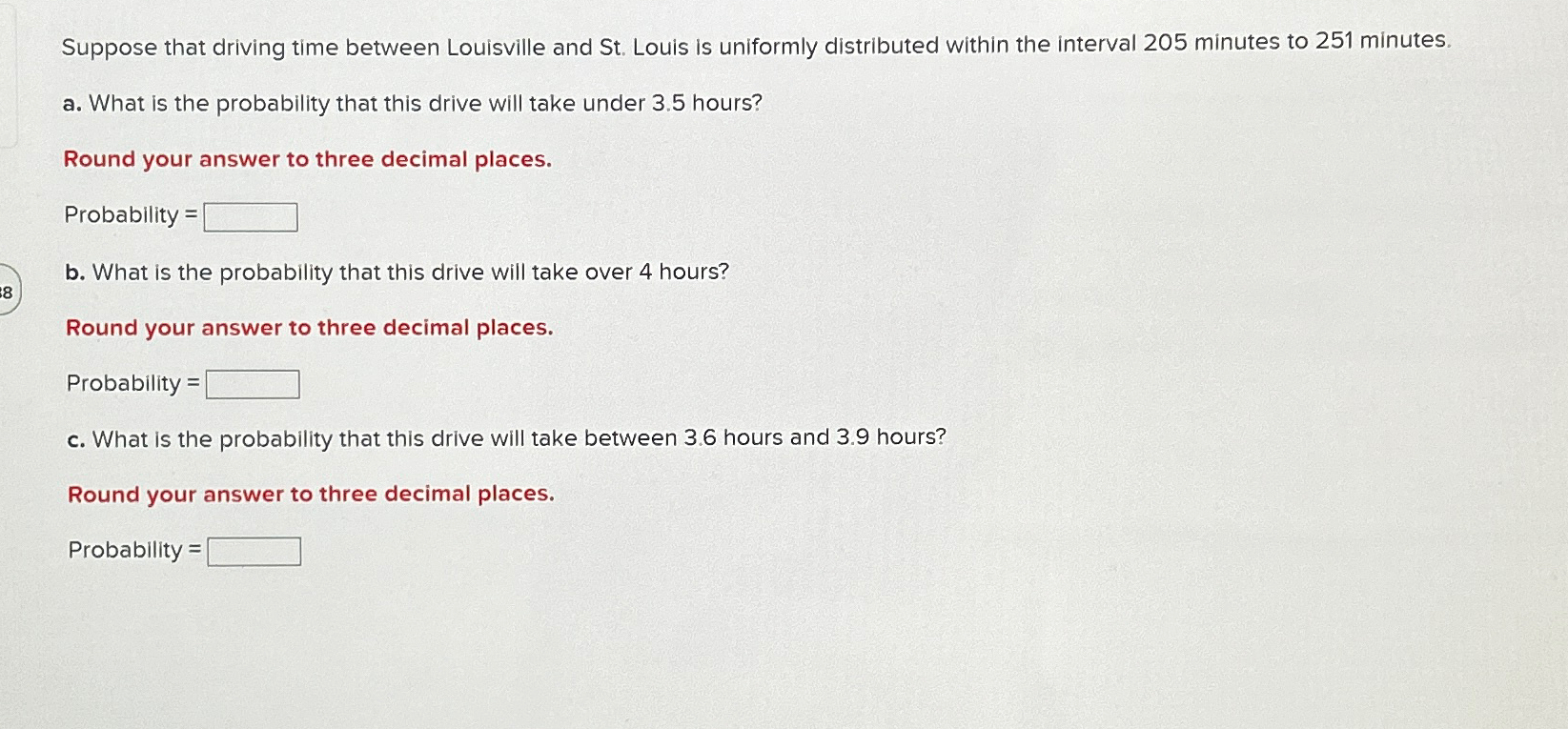 Solved Suppose that driving time between Louisville and St. | Chegg.com