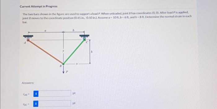 Solved The two bars shown in the fugure are used to support | Chegg.com