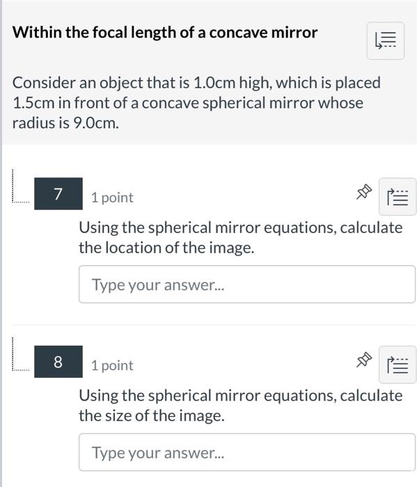 Solved Consider an object that is 1.0 cm high, which is | Chegg.com