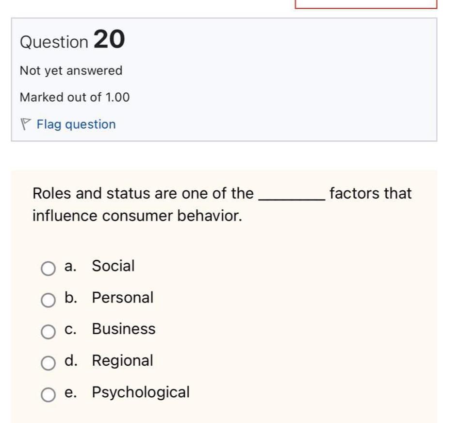 Solved Question 20Not yet answeredMarked out of 1.00Flag | Chegg.com