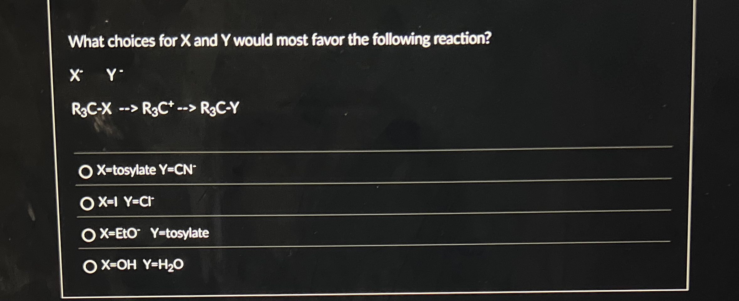 High Quality SOLUTION What choices for x ﻿and Y ﻿would most favor the | Chegg.com