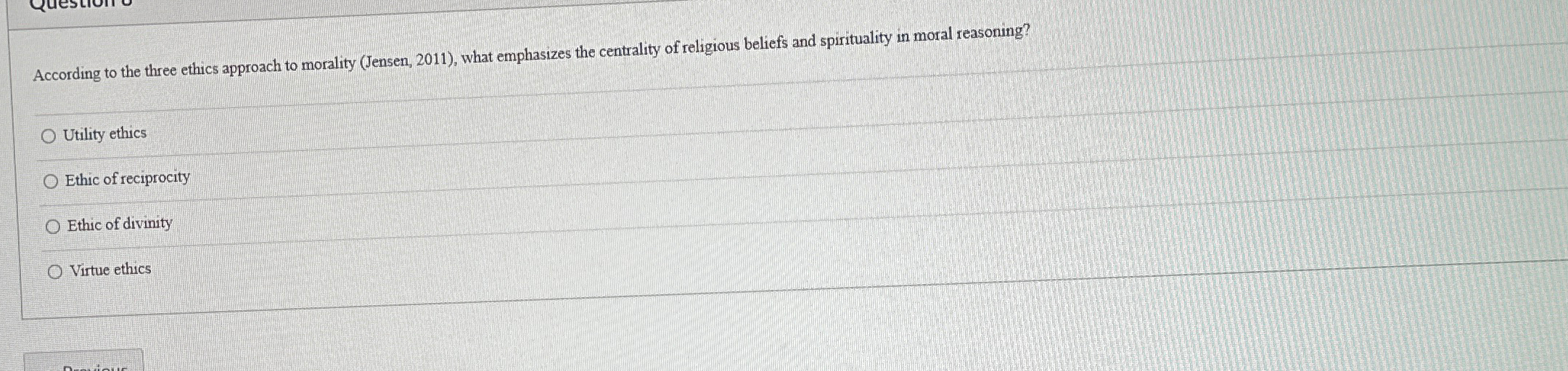 Solved According to the three ethics approach to morality | Chegg.com