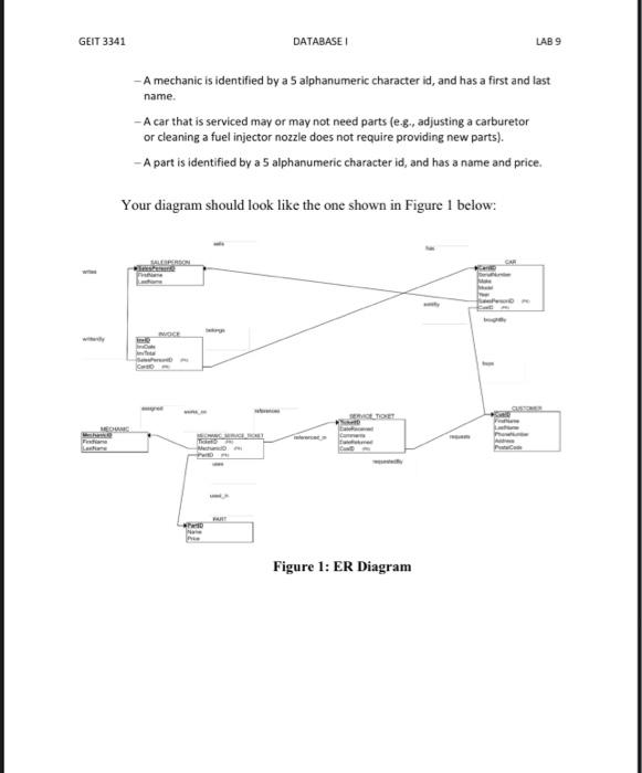 Solved GEIT 3341 DATABASE LAB 9 GEIT 3341 Database Lab 9 | Chegg.com