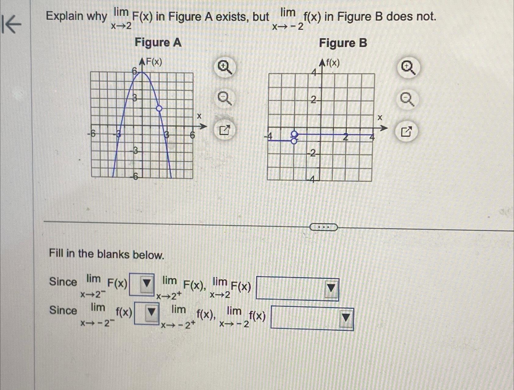 Solved Explain why limx→2F(x) ﻿in Figure A exists, but | Chegg.com