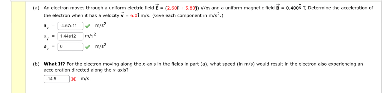 Solved (a) ﻿An electron moves through a uniform electric | Chegg.com