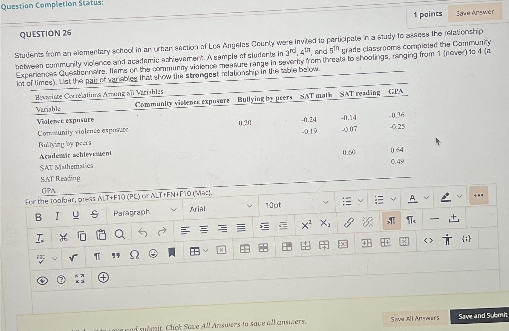 Solved Question Completion Status:QUESTION 261 | Chegg.com