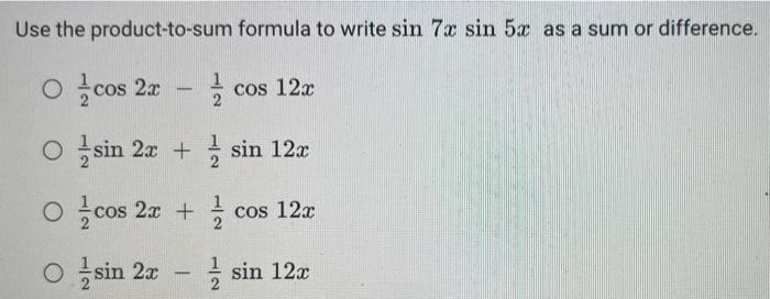 Solved Use the product-to-sum formula to write cos3xsin9x as | Chegg.com